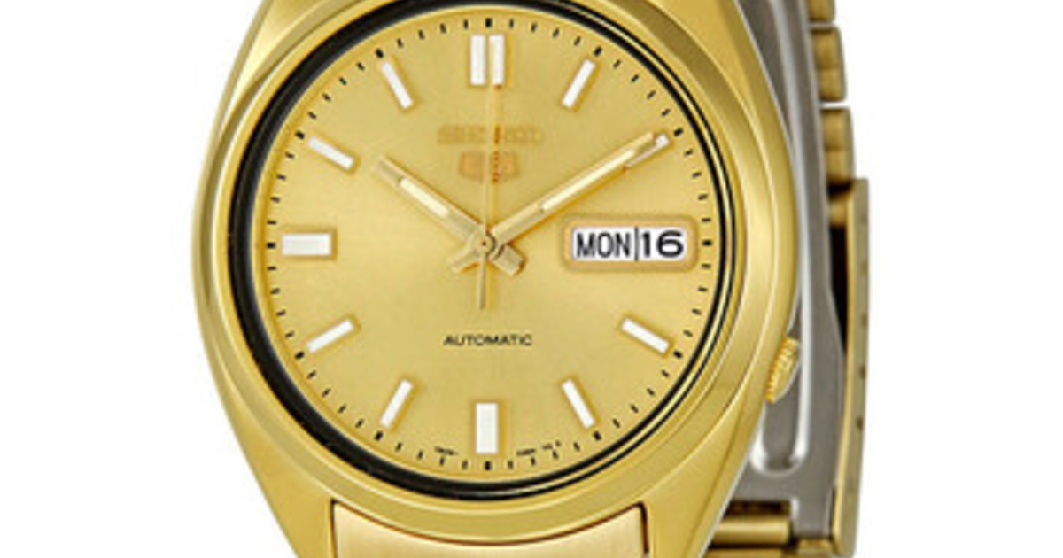 SEIKO Series 5 Automatic Gold Dial (SNXS80) - Virtual Try On and Watch ...