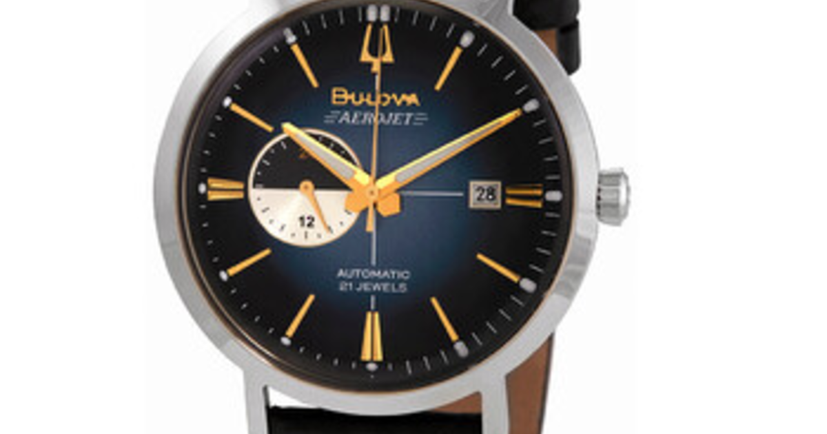 BULOVA Aerojet Chronograph Automatic Blue Sunray Dial (96B374 ...